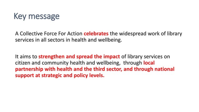 A Collective Force for Health and Wellbeing | PPT