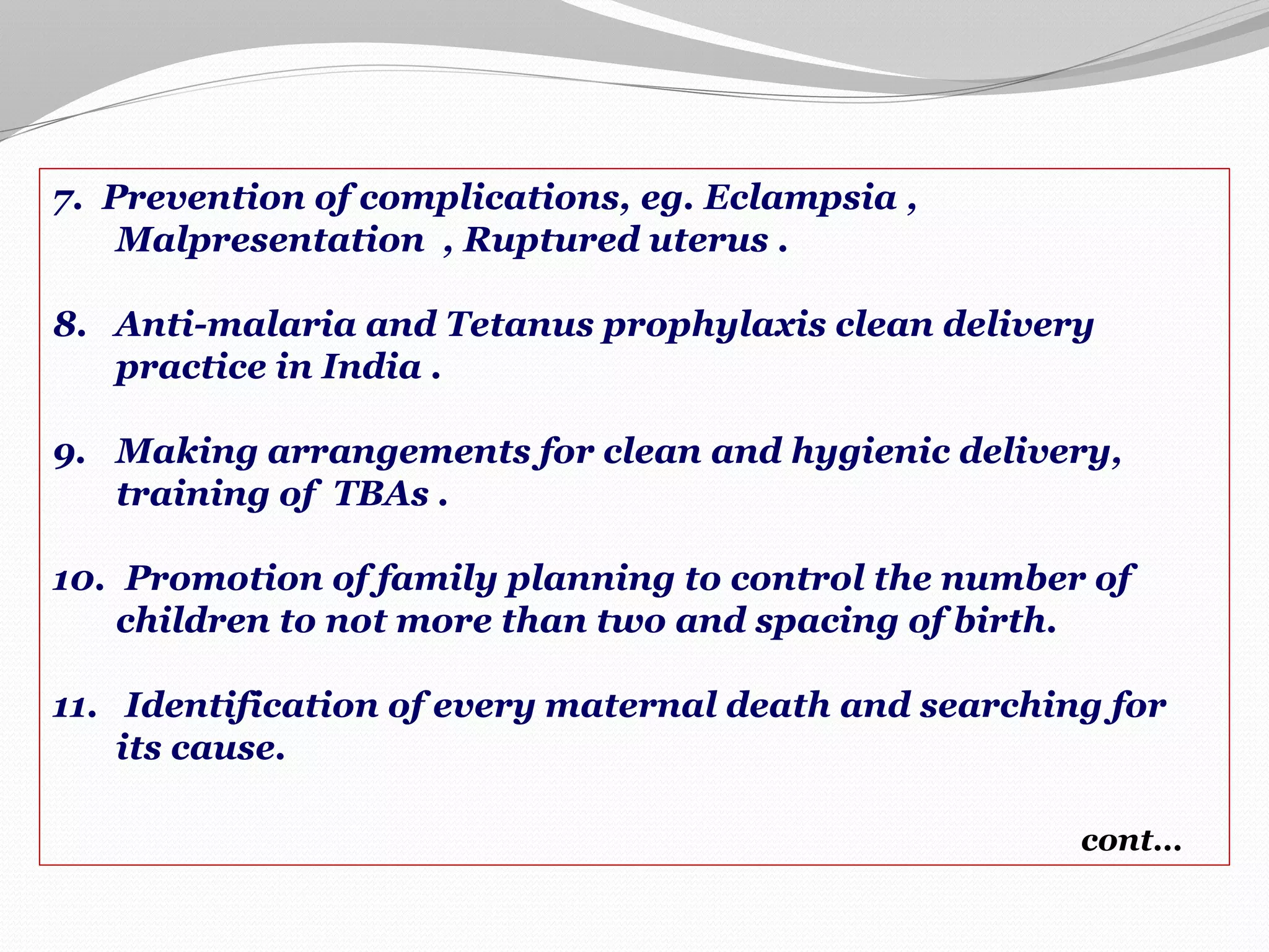 Maternal mortality rate and its prevention | PPTX