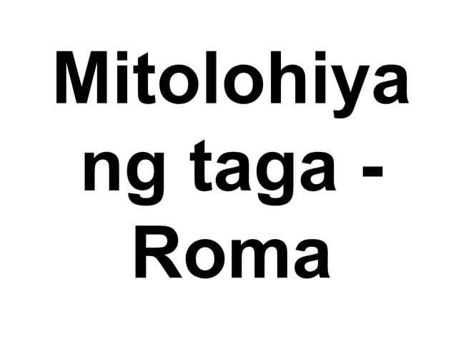 Mitolohiya | PPTX