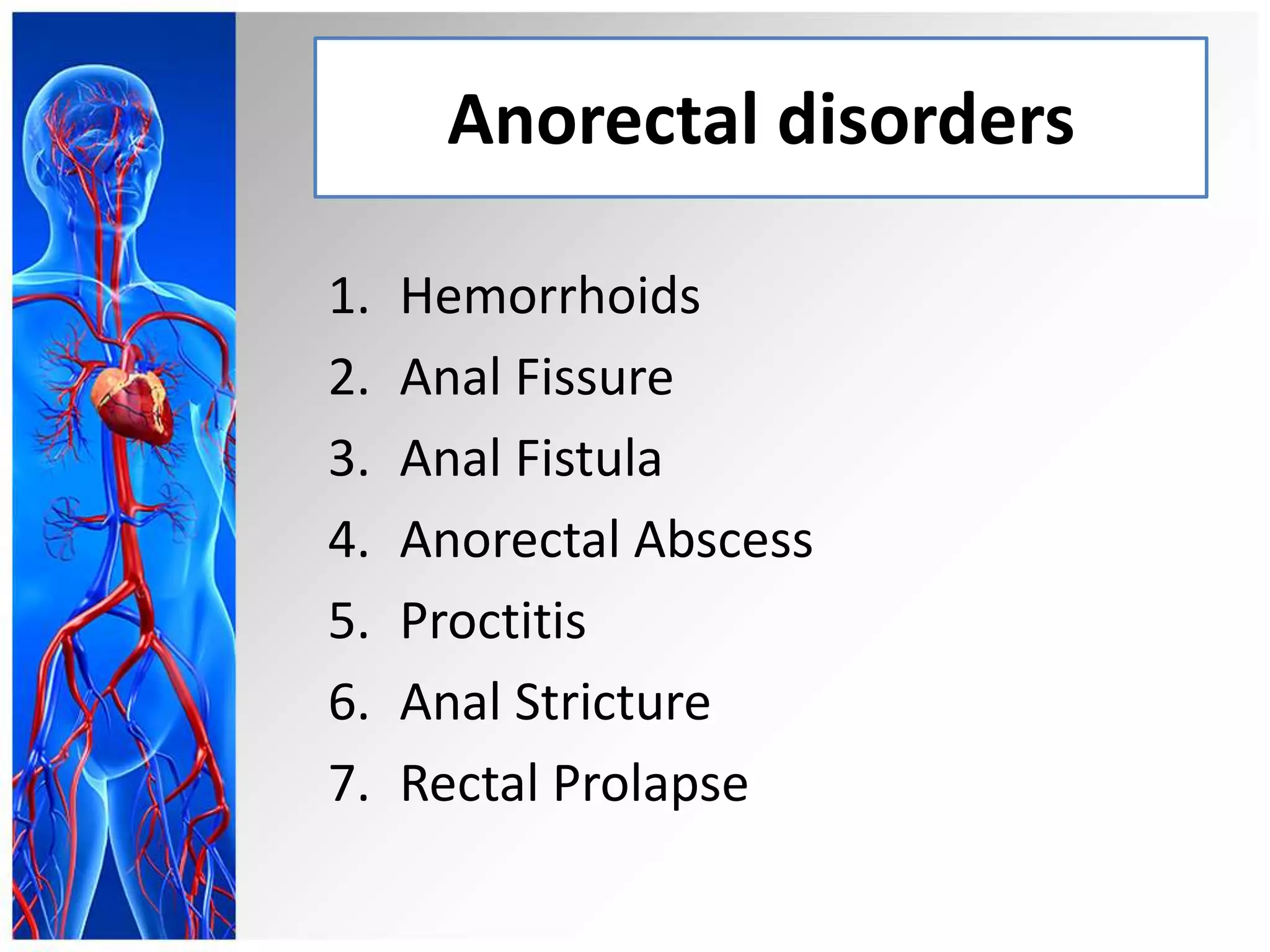 Ano rectal conditions | PPTX
