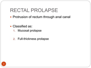 Rectal diseases | PPTX