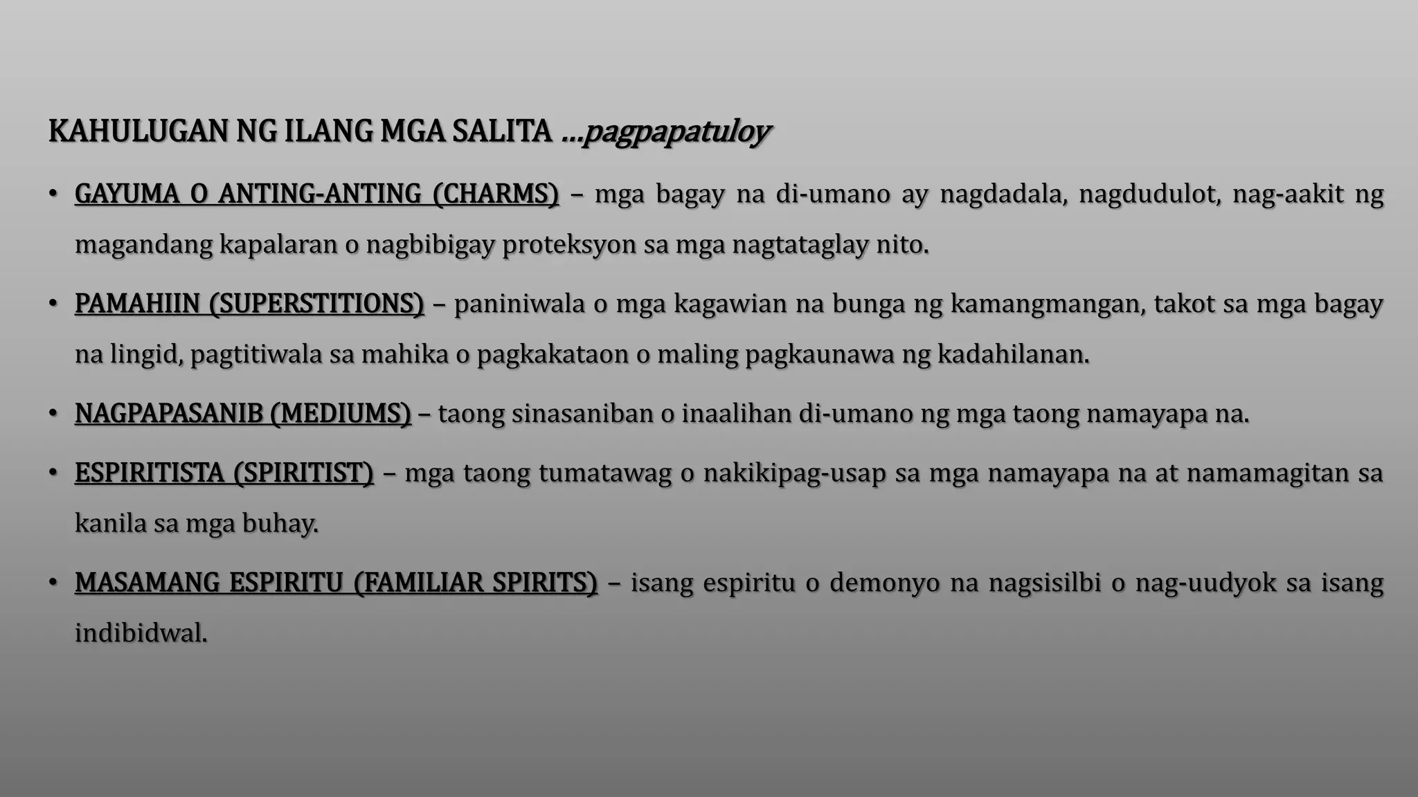 Ano ang sinasabi ng biblia tungkol sa mahika, kulto, pakikipag usap sa patay at pangkukulam | PPTX