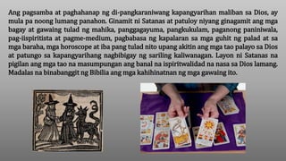 Ano ang sinasabi ng biblia tungkol sa mahika, kulto, pakikipag usap sa ...