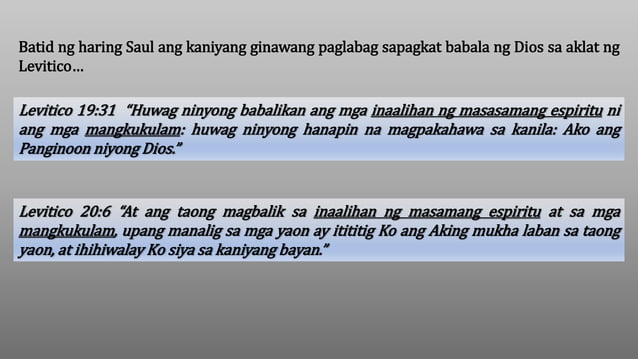 Ano ang sinasabi ng biblia tungkol sa mahika, kulto, pakikipag usap sa ...