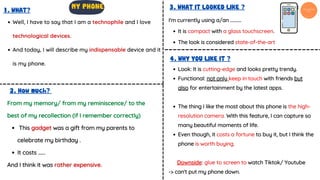 AN OBJECT - PHONE - vocabularies and sentences | PDF