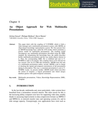 An Object Approach For Web Presentations | PDF | Databases | Computer Software and Applications