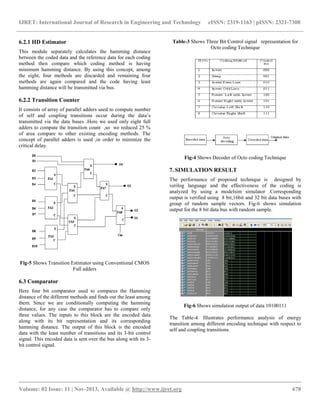 An octo coding technique to reduce energy transition in low power vlsi circuits | PDF