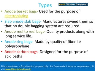 Anode filter bags | PPT