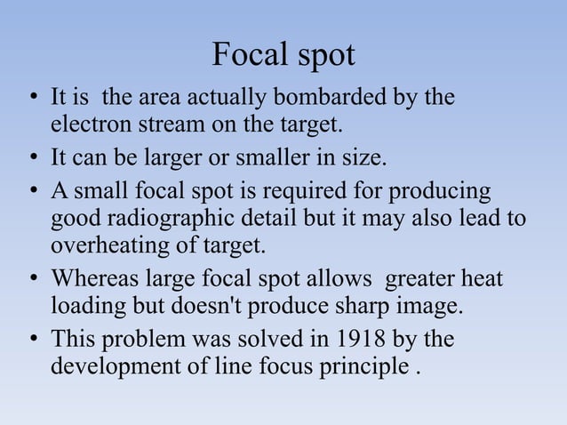 Anode heel effect, line focus principle, | PPTX | Chemistry | Science