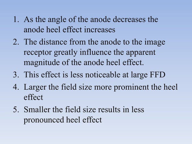 Anode heel effect, line focus principle, | PPTX | Chemistry | Science