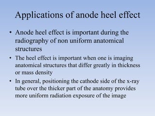 Anode heel effect, line focus principle, | PPTX