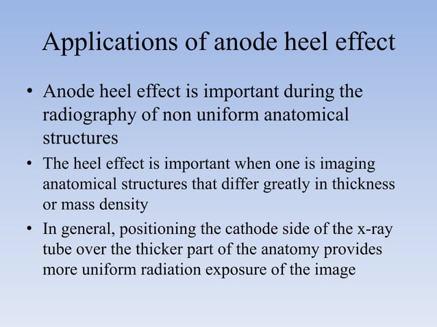 Anode heel effect, line focus principle, | PPTX | Chemistry | Science