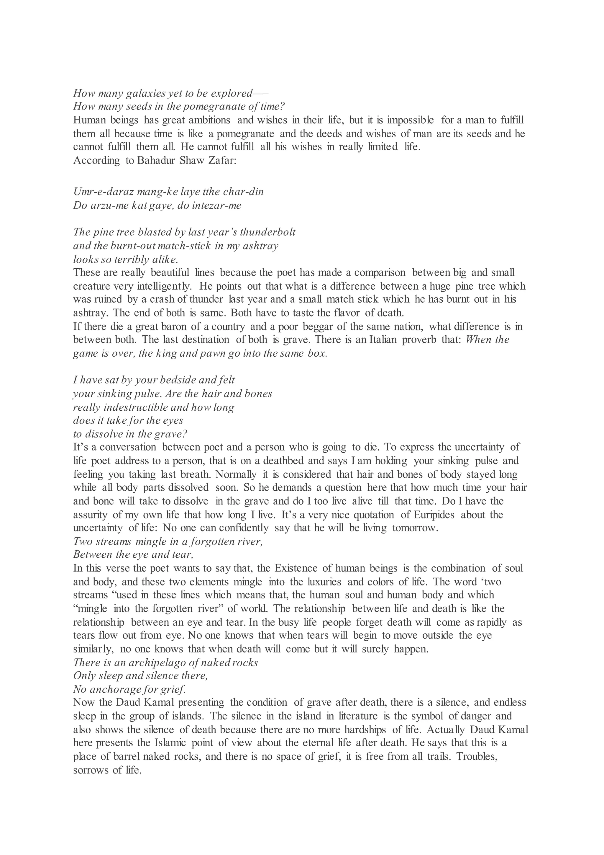 An ode to death | DOCX