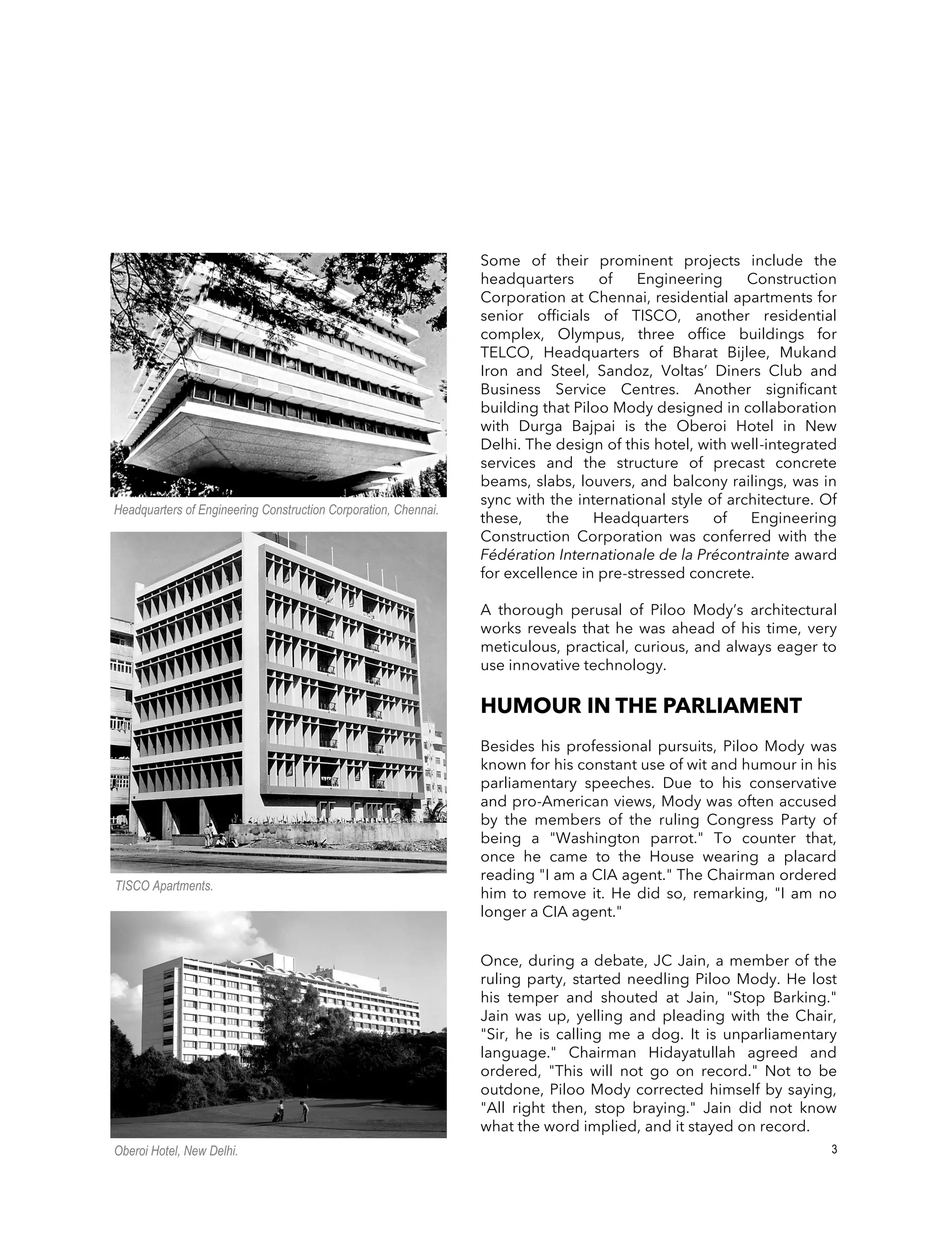 An Ode to PILOO MODY - The Architect of Architects Act & Humorous ...