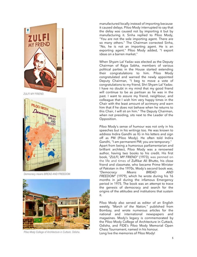 An Ode to PILOO MODY - The Architect of Architects Act & Humorous ...