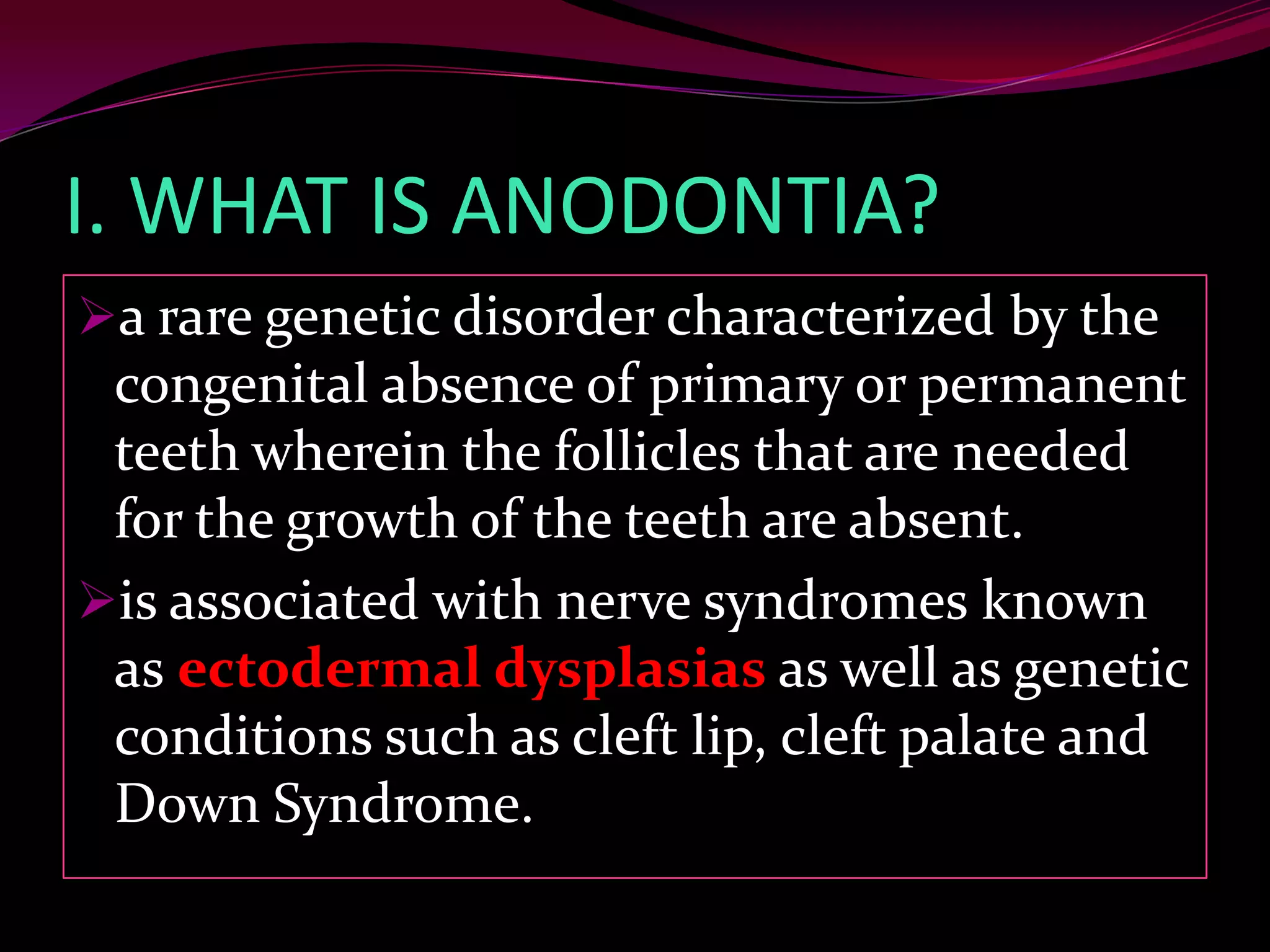 Anodontia | PPTX