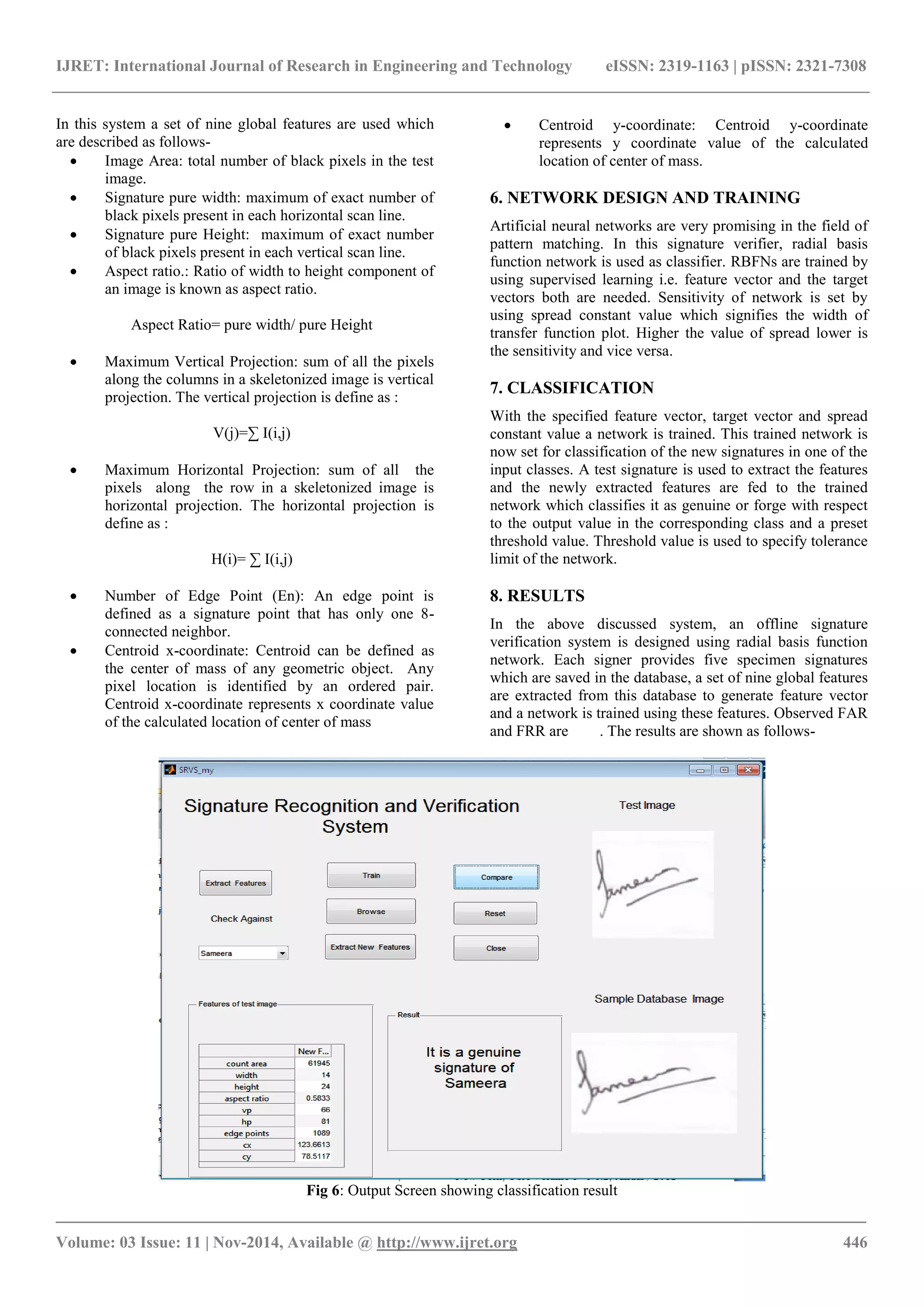 An Offline Signature Recognition And Verification System Based On Neural Network Pdf