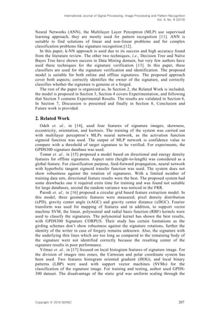 An offline signature verification using pixels intensity levels | PDF