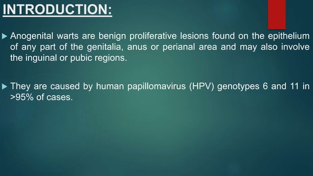 Anogenital warts | PPTX | Sexual Conditions | Sexual Health