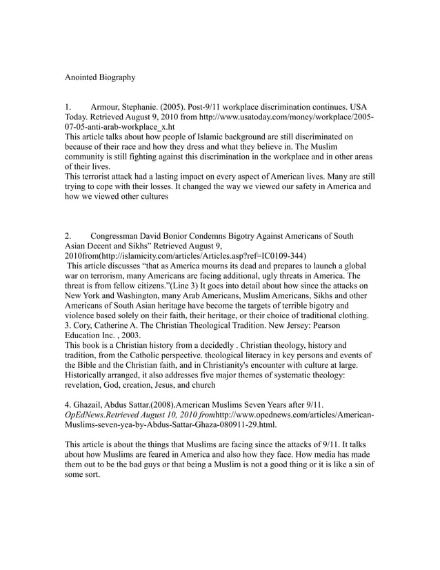 Anointed biography | DOC