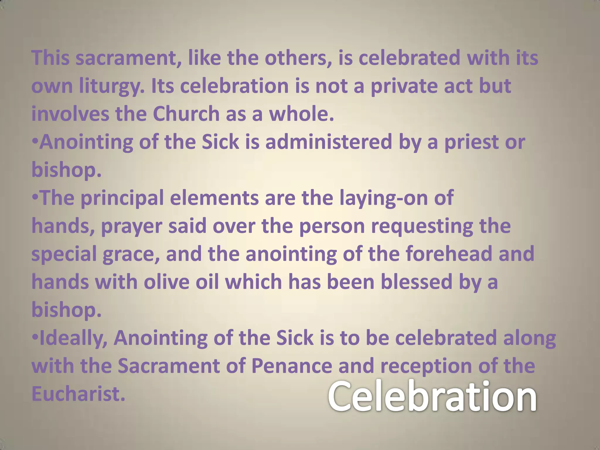 Anointing of the sick! | PPT
