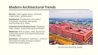 ARCHITECTURAL TRANSMISSION OF ASABA, DELTA STATE. | PPTX