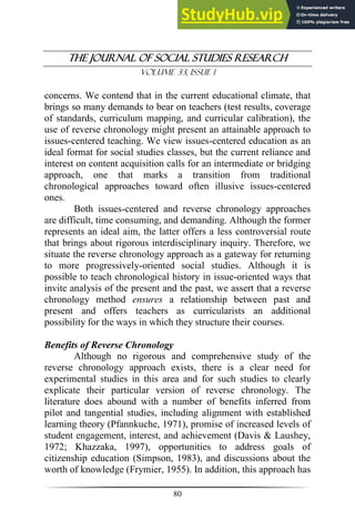 An Old Fad Of Great Promise Reverse Chronology History Teaching In ...