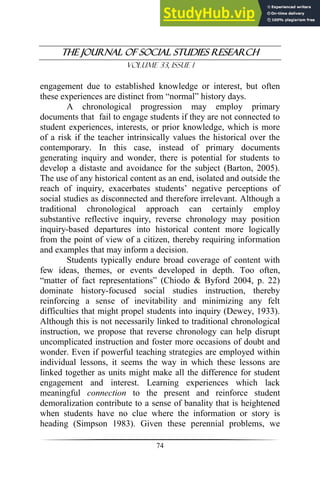 An Old Fad Of Great Promise Reverse Chronology History Teaching In ...