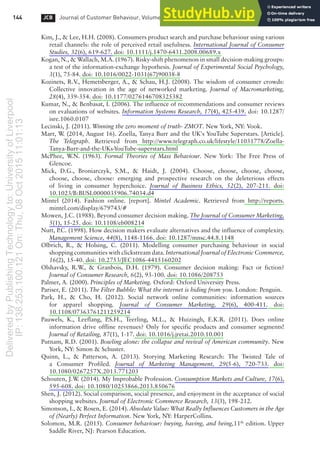 An Old Model For A New Age Consumer Decision Making In Participatory Digital Culture | PDF