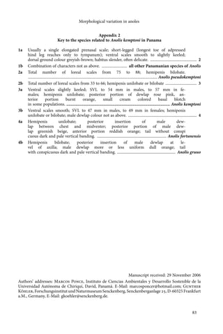 Anolis kemptoni relatives ponce&köhler 2008 | PDF