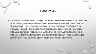 Anomalías numericas,aneuploidias autosómicas y sexuales | PPTX