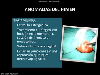 Anomalias del seno urogenital | PPTX