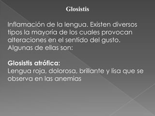 Anomalias del sentido del gusto | PPTX