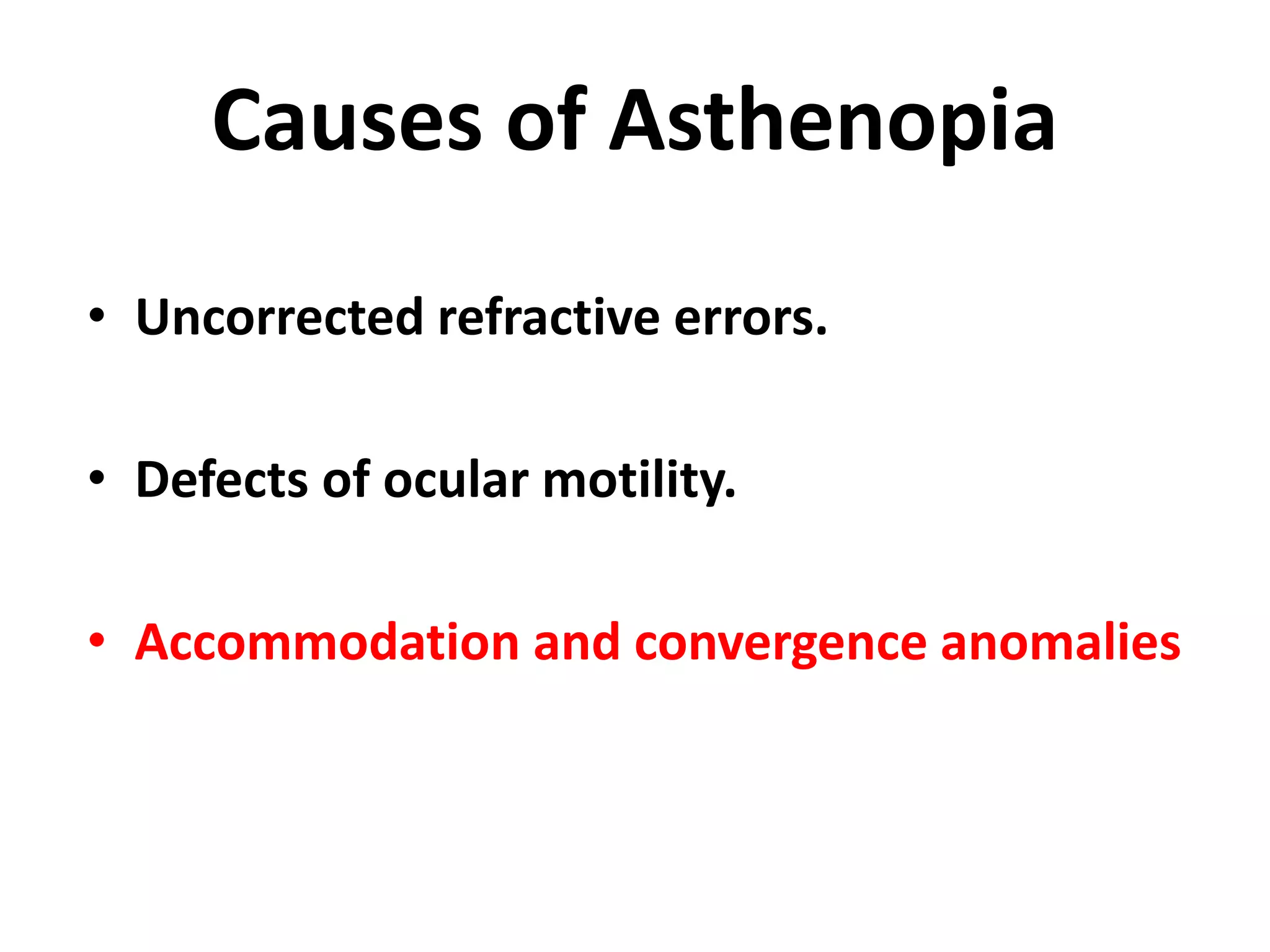 Anomalies of accommodation, convergence & its management | PPTX