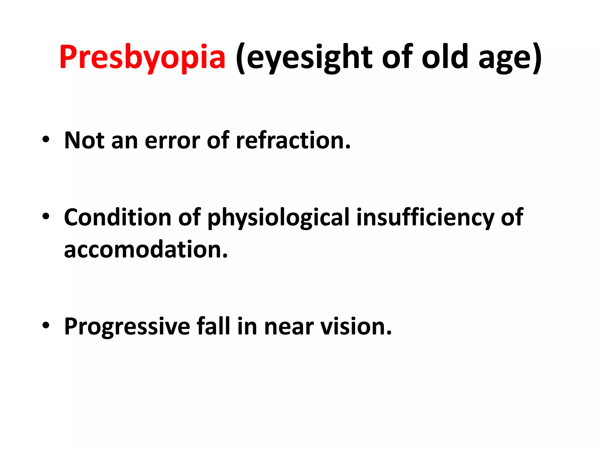 Anomalies of accommodation, convergence & its management | PPTX