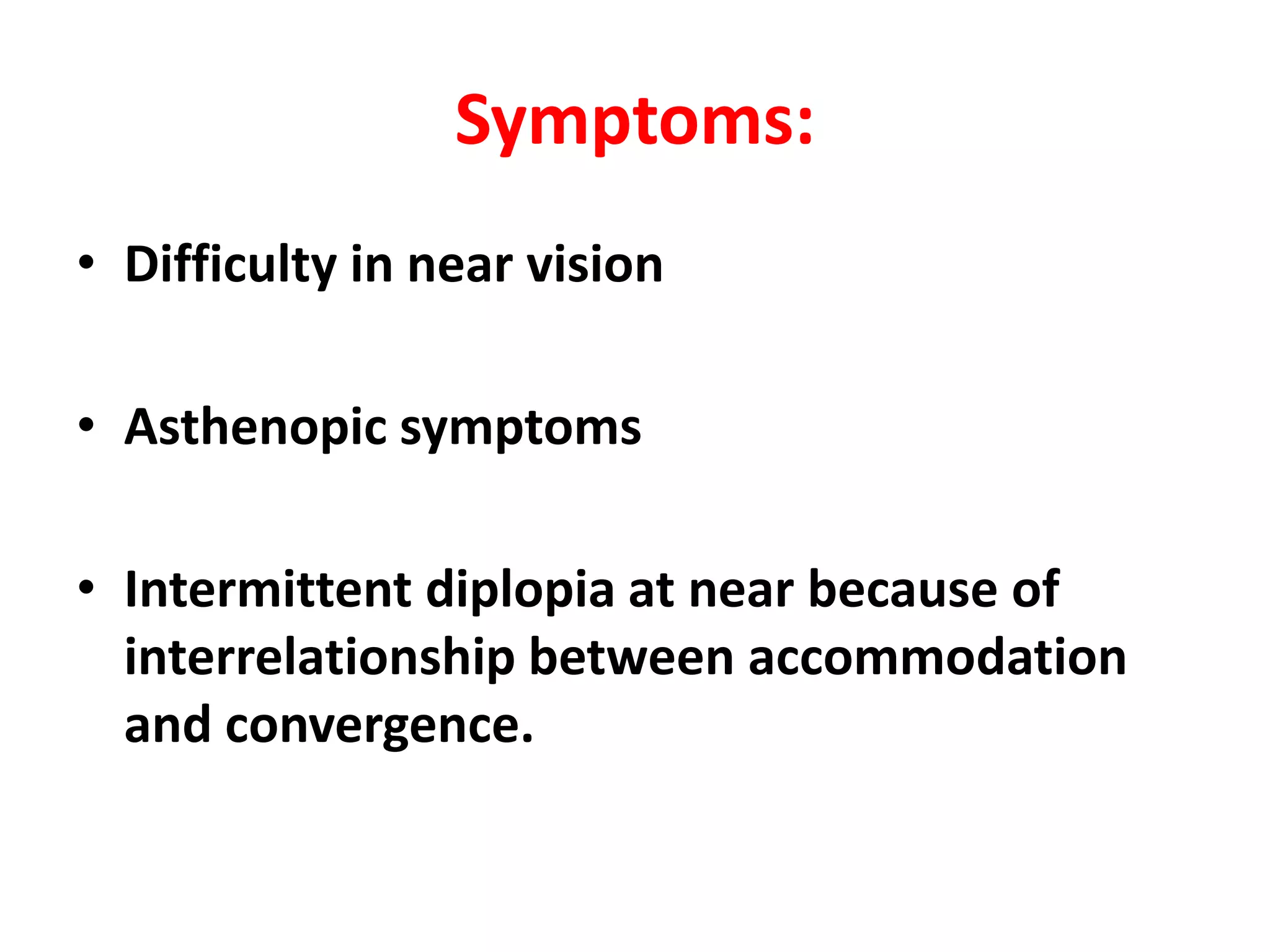 Anomalies of accommodation, convergence & its management | PPTX