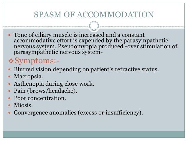 Anomalies of accomodation