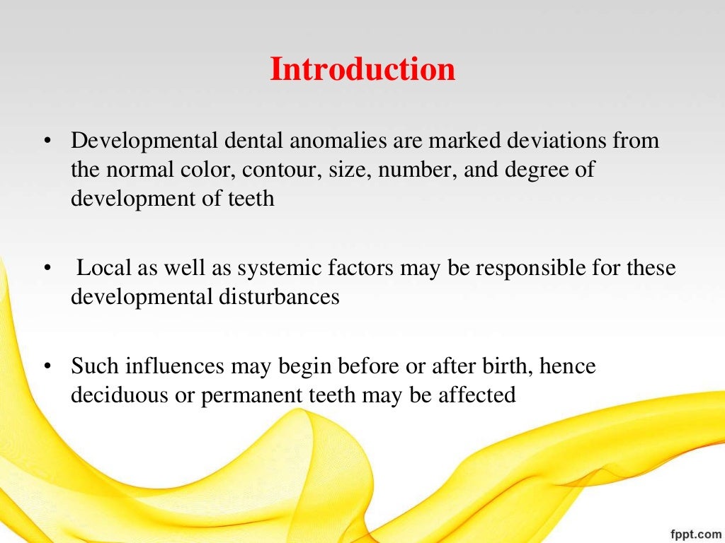 Developmental Anomalies Of Teeth | PPTX