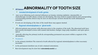 Anomalies of tooth formation and eruption | PPTX