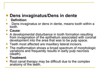 Anomalies of tooth formation & eruption | PPT
