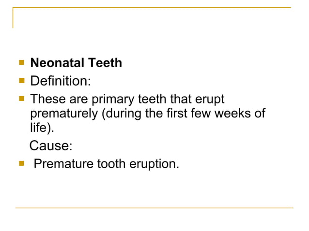 Anomalies of tooth formation & eruption | PPT