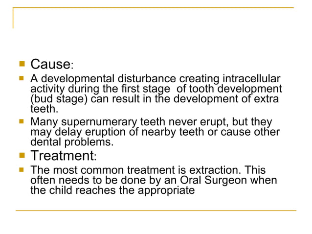 Anomalies of tooth formation & eruption | PPT