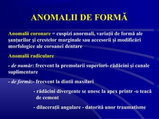 Anomalii dentare | PPT