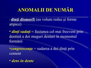 Anomalii dentare | PPT