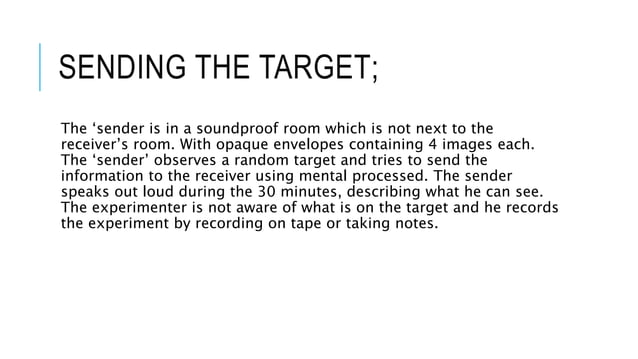 Anomalistic psychology - Ganzfed experiment | PPT