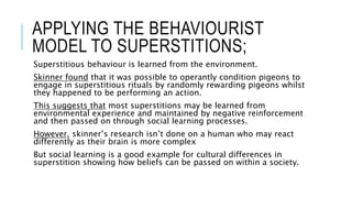 Anomalistic psychology - Superstitions | PPTX