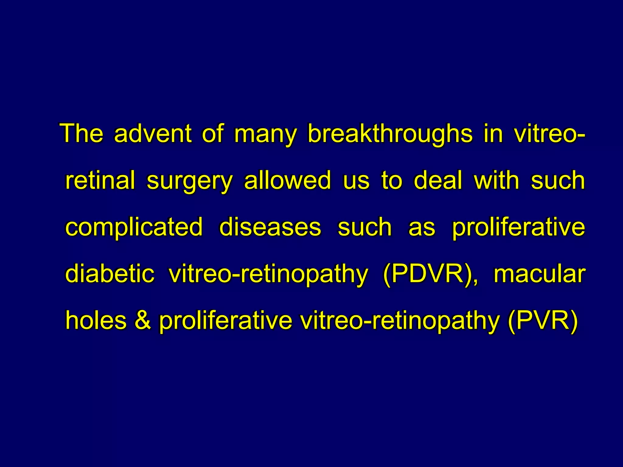 ANOMALOUS PVD IN THE PATHOGENESIS OF VITREO-RETINAL DISEASES | PPT