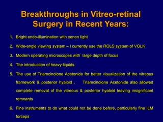 ANOMALOUS PVD IN THE PATHOGENESIS OF VITREO-RETINAL DISEASES | PPT