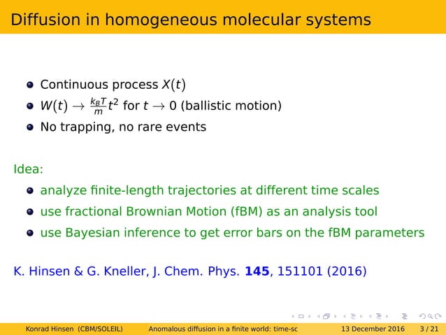 Anomalous diffusion in a finite world: time-scale dependent trajectory ...