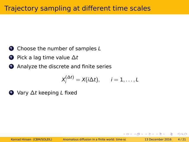 Anomalous diffusion in a finite world: time-scale dependent trajectory ...